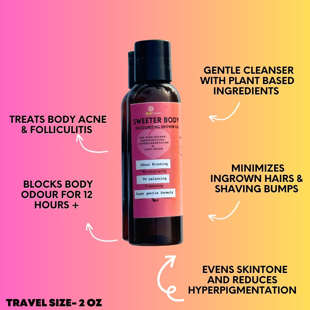 SweetER Body: Deodorizing Shower Gel Travel Size | ooze cosmetics